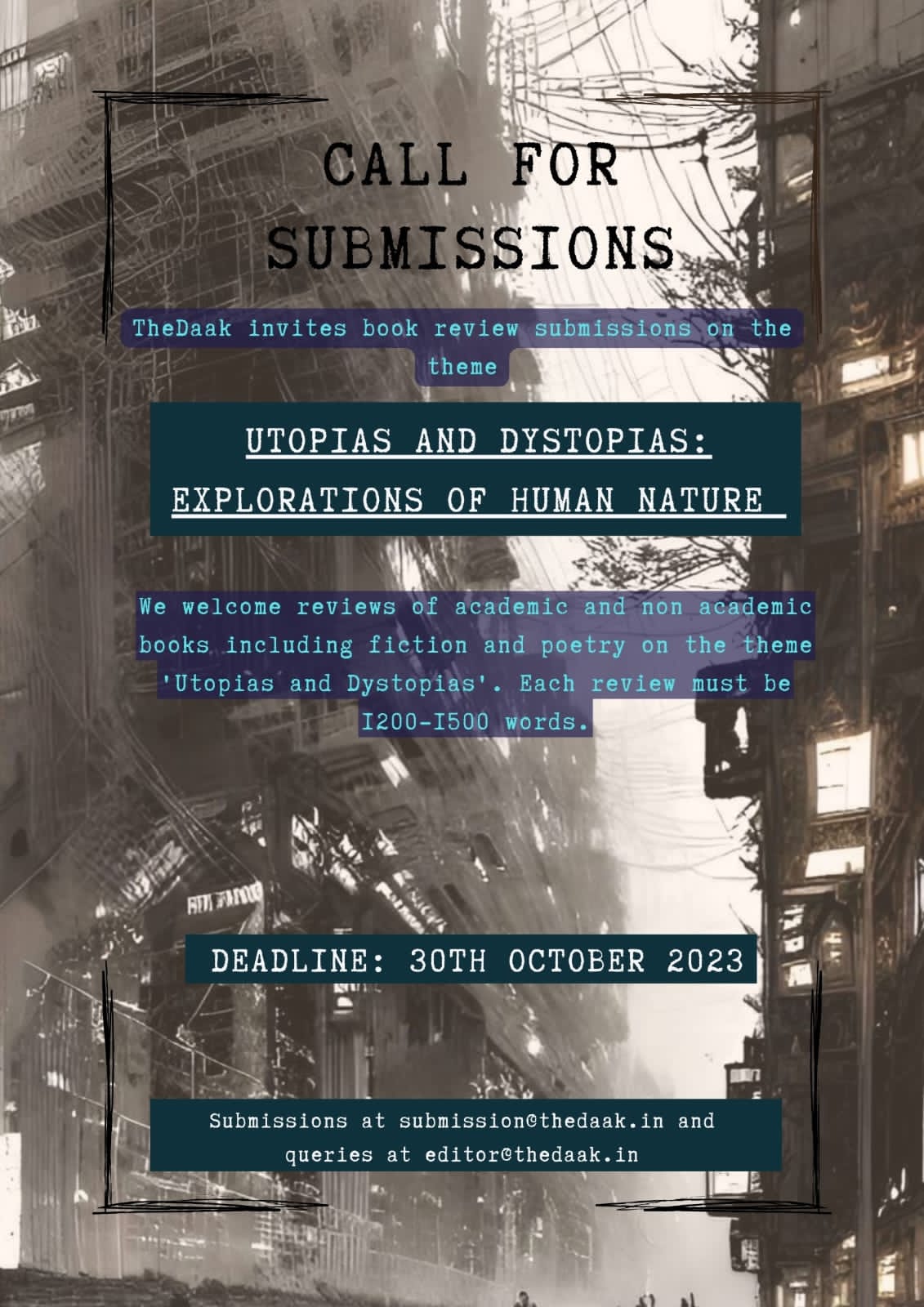 Thematic Call for Submissions – TheDaak review